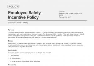 Landing Page Employee Safety Incentive Policy - Van Wyk Risk Solutions.